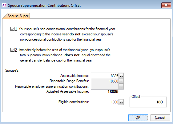 Spouse Superannuation Contribution Offset Worksheet 2024